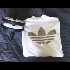 adidas | Jackets & Coats | Mens Adidas Mesh White Jogging Blouson ...